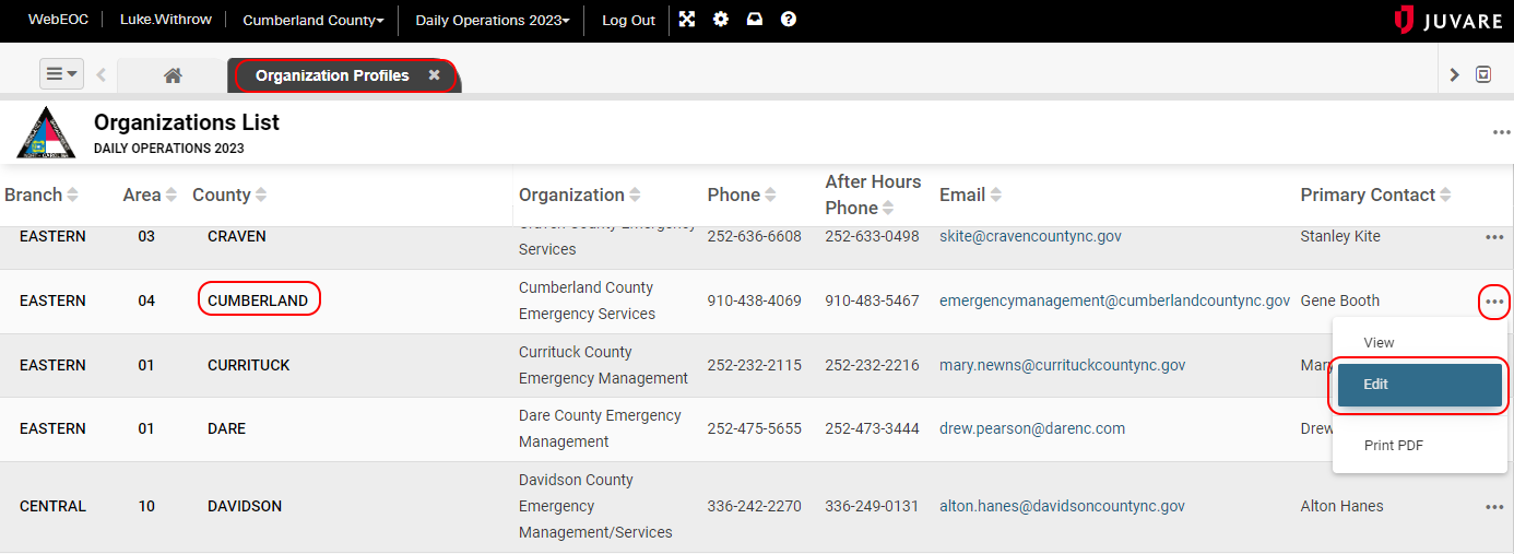 Organization Profiles: Creating Events – NCEM